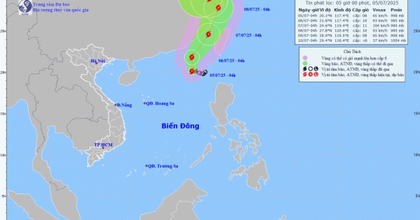 Dự báo, cơn bão số 3 sắp tới Biển Đông