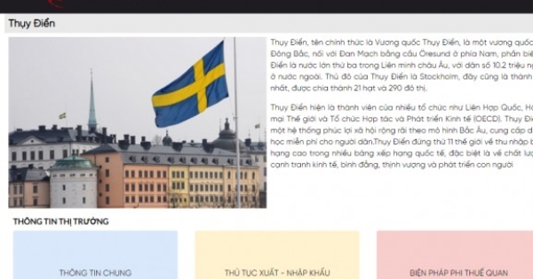 Cổng FTAP - "sổ tay" thông tin về thị trường Thụy Điển